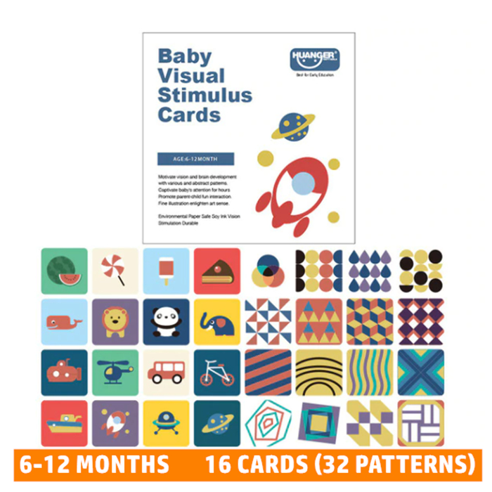 Montessori Baby Flash Card Baby Visual Stimulus Card 0-36 Months Early ...