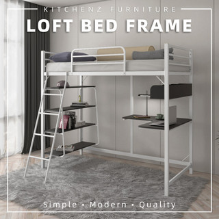 KitchenZ 3V Double Decker Triple Decker Bed Frame Aloha Loft Bed Frame ...