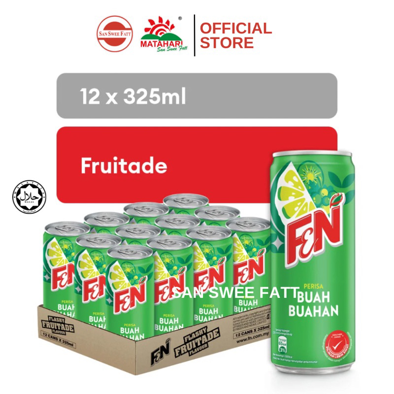 325ml x 12 tin F&N Drink Flashy Fruitade Flavour Perisa Buah Buahan ...