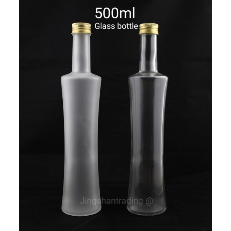 500ml Round Frosted /clear glass bottles /honey bottle/botol kaca madu ...