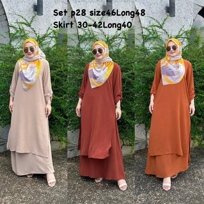 🔥HOT ITEM 🔥 SET NEELOFA SKIRT/SET MUSLIMAH VIRAL | Shopee Malaysia