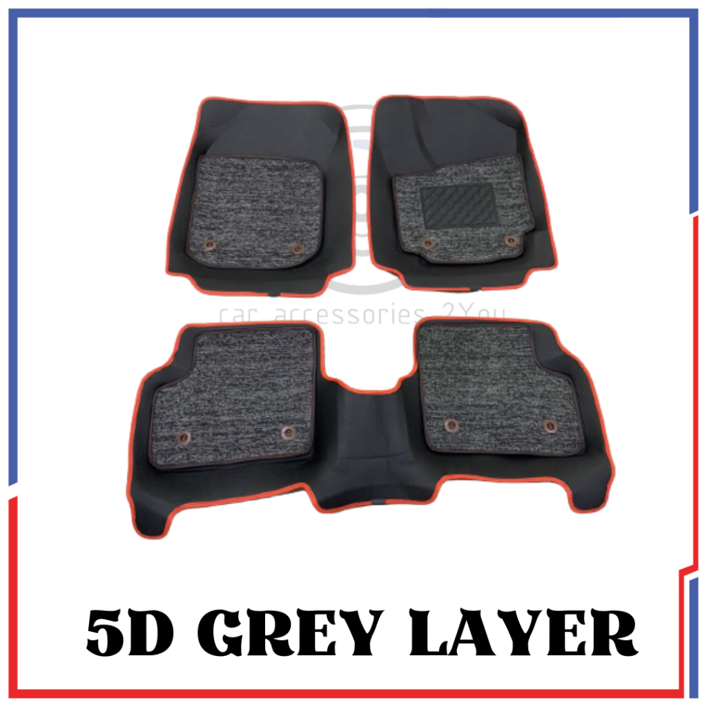 Perodua Viva 2007-2015 5D Carpet Car Mat Alas Kaki 2 layer Karpet ...