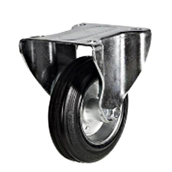 3 4 5 Inch 3" 4" 5" Rubber Castor Wheel Brake Swivel Rigid Castor ...