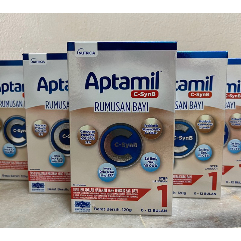 MERDEKA PROMOTION !!! Aptamil Step 1 Infant Formula C-SynB - (120g X 5 boxes = 600g) | Shopee ...