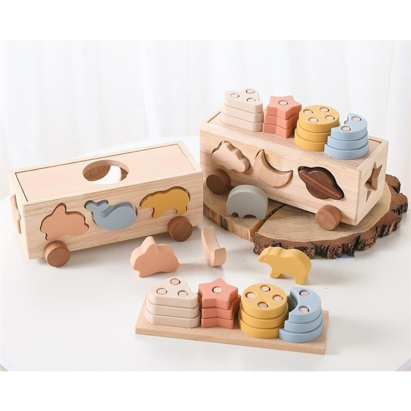 Early Education Shape Matching Baby and Toddler Cognitive Box Blocks ...