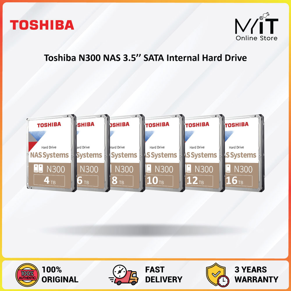 Toshiba N300 4TB/ 6TB/8TB/10TB/12TB/14TB/16TB 128MB/256MB 3.5 SATA 7200rpm Internal HDD NAS ...