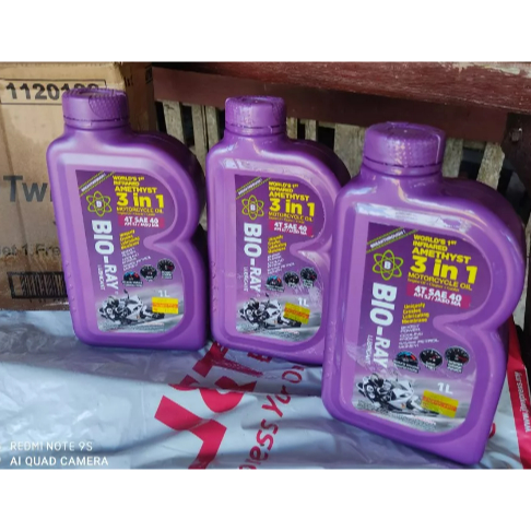 SAE40 / SAE 40 BIORAY BIO-RAY BIO RAY 4T ENGINE OIL 1L AMETHYST MINERAL ...