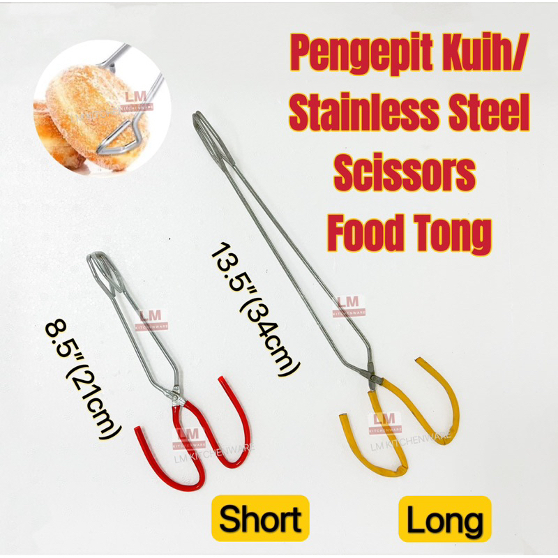PENYEPIT PENGEPIT KUIH TONG STAINLESS STEEL SCISSORS FOOD TONG ...