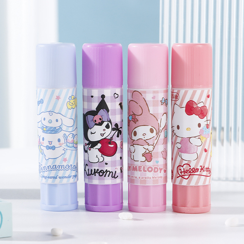 Cute Solid glue Kuromi Cinnamoroll glue Purin My Melody Kid Glue ...