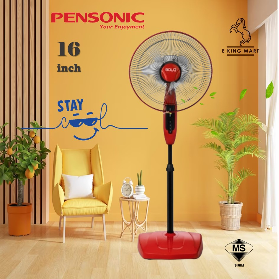 PENSONIC Kipas Berdiri Angin Kuat Stand Fan 16" Floor Fan PSF-4502 ...