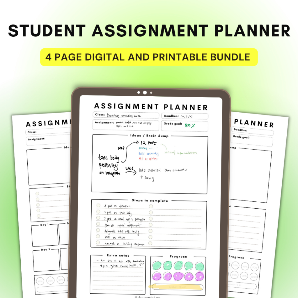 Student Assignment digital planner | Shopee Malaysia