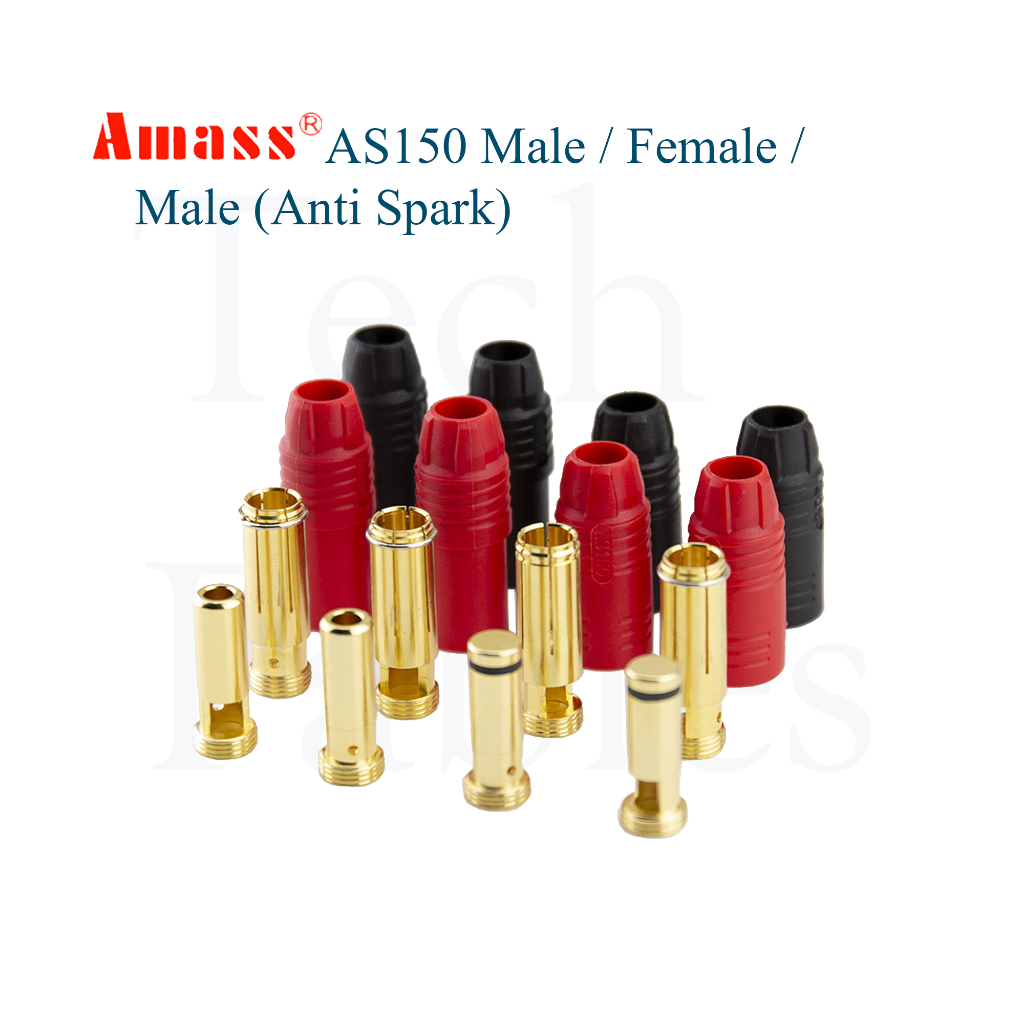 ORIGINAL Amass AS150 AS 150 Male Female Gold Plated Banana Connector ...