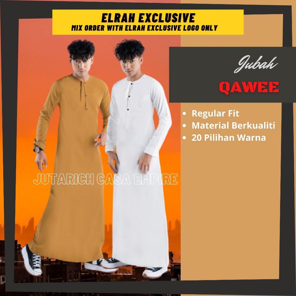 JUBAH QAWEE PART 3 by ELRAH EXCLUSIVE | Shopee Malaysia