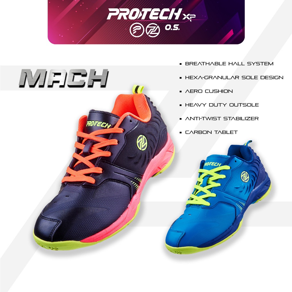 PROTECH Professional Badminton Court Shoes - MACH | Shopee Malaysia
