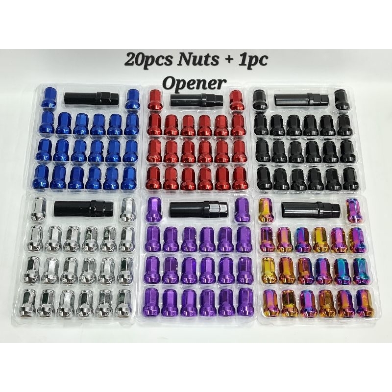 (20 Biji)Heptagon Tyre Nut (M12X1.5) Tayar Nut Besi Wheel Nut Nut Kecil ...