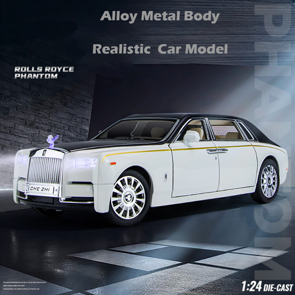 Rolls-Royce Phantom 1/24 Scale Diecast Car Model Toys Collection Pull ...