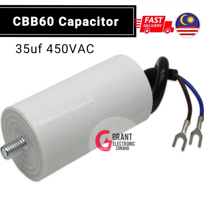 CBB60 Capacitor 35uf 450VAC Capacitor With Screw Kapasitor srew water ...