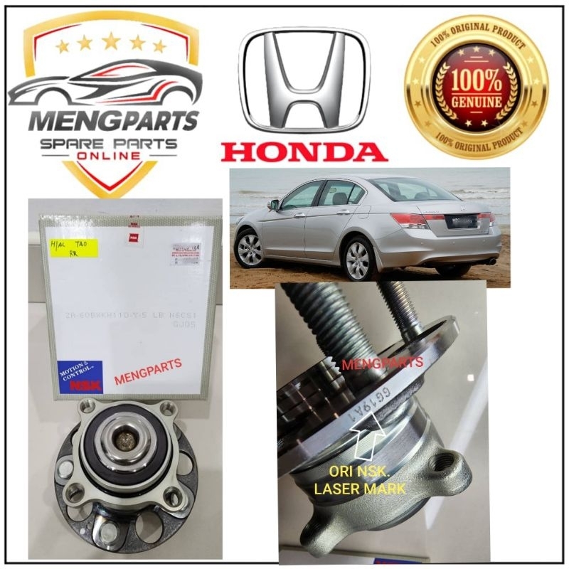 ORIGINAL NSK HONDA ACCORD TAO 2.0 & 2.4 REAR WHEEL BEARING WITH HUB ...