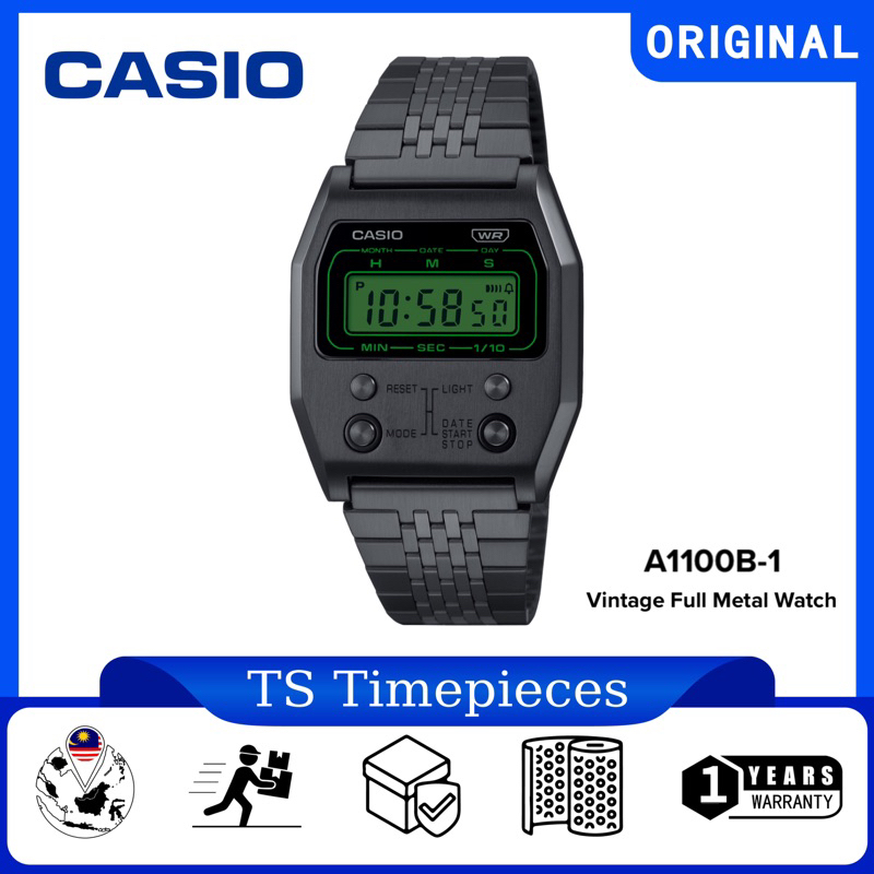 CASIO Vintage Full Metal Men Watches A1100 Series Men Watches A1100B-1 / A1100G-5 / A1100D-1 ...
