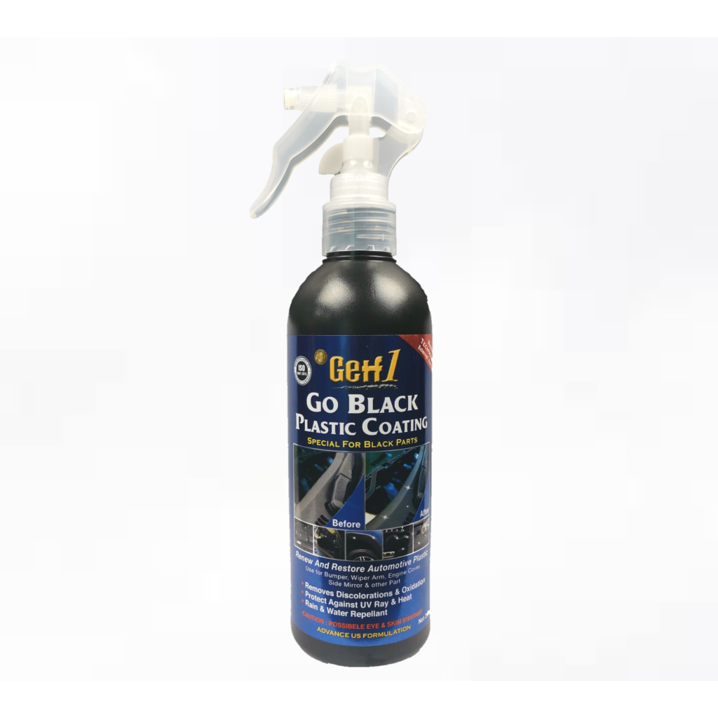 Getf1 Go Black Car Plastic Nano Coating Spray Restore Color (250ml ...