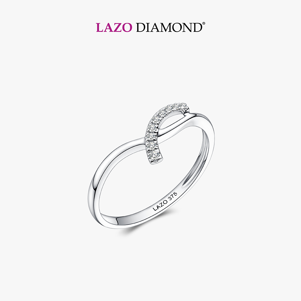 LAZO DIAMOND Swirl Diamond Ring in 9k White Gold | Shopee Malaysia