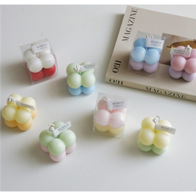 Readystock INS Style Rubic's Cube Candle Magic Rubik Aroma cube scented ...