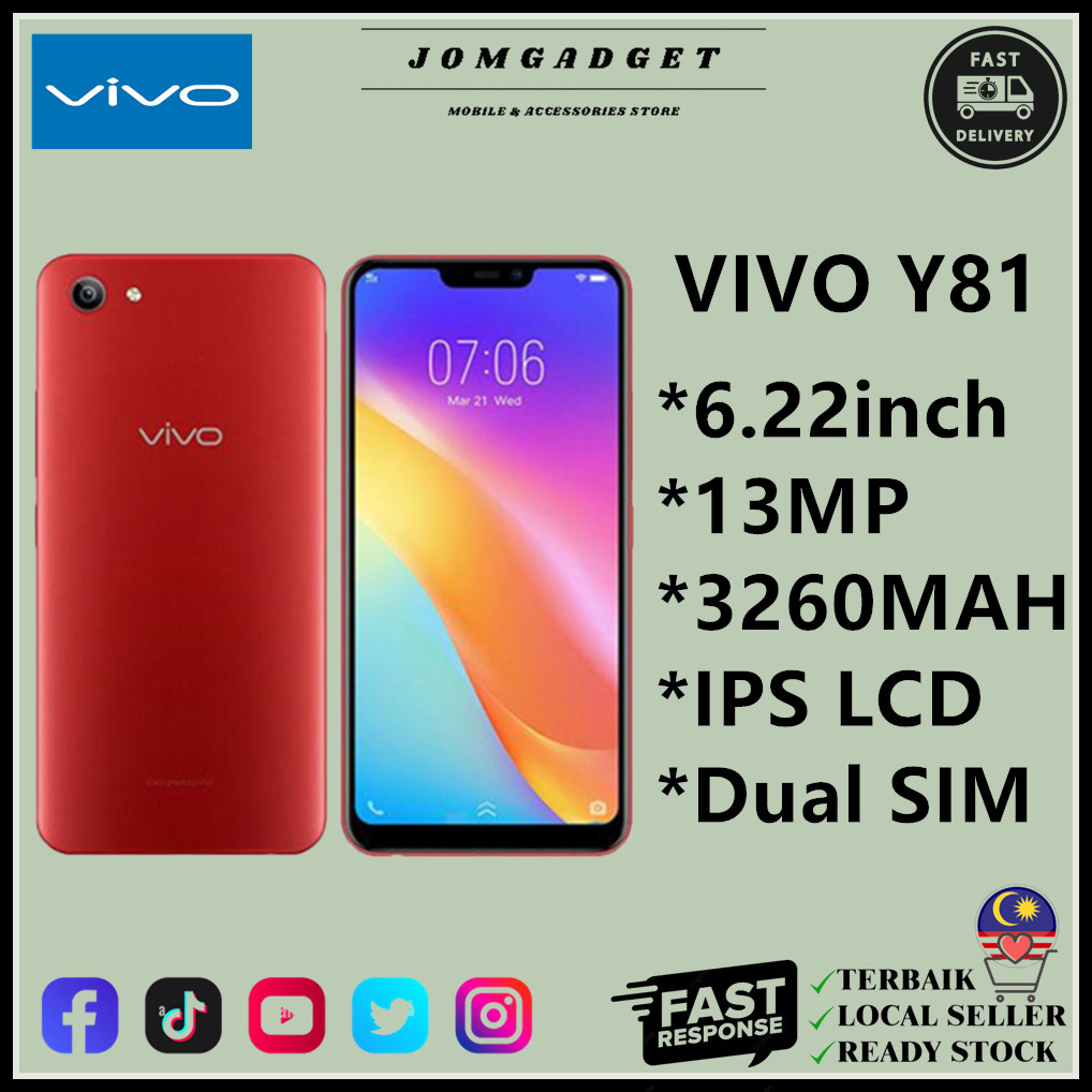 VIVO Y81 (4GB+64GB 6.22" 13MP 3260mAh ) - ( FREE FULLSET 1 YEAR ...