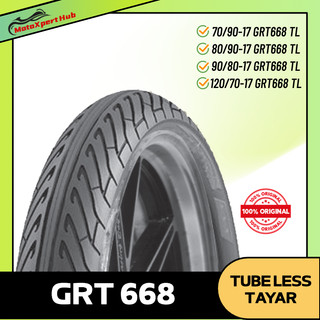GRT Motorcycle Tubeless Tyre GRT668 Motor Tube Less Tayar 70/90-17 80 ...