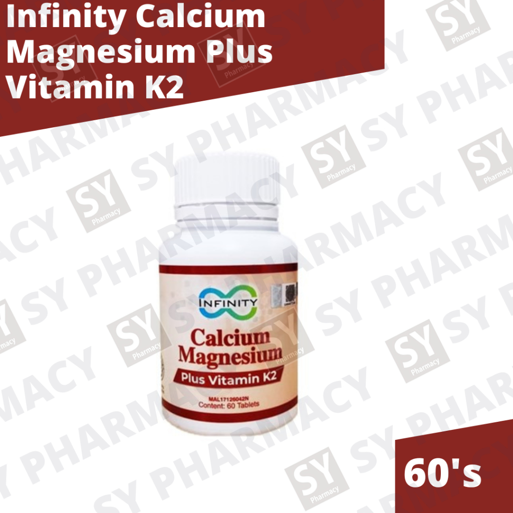 Infinity Calcium Magnesium Plus Vitamin K2 60's FOC FREE GIFT (Exp: 05/ ...
