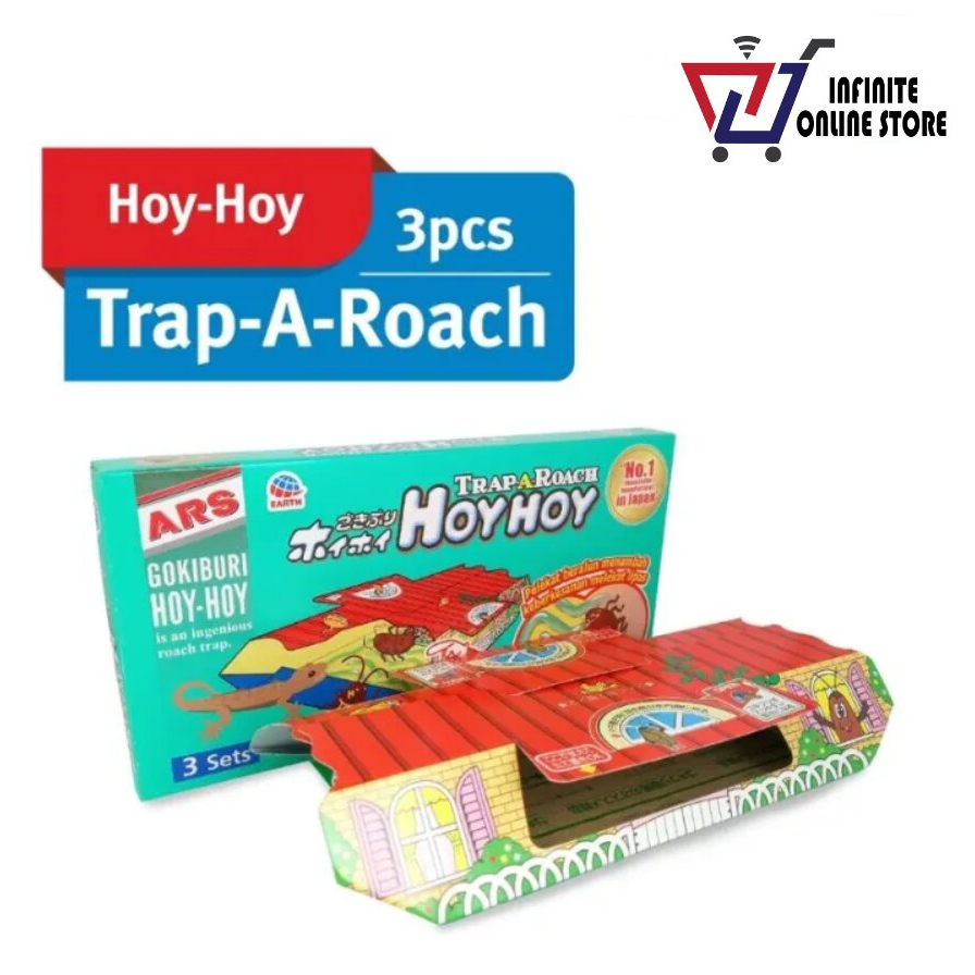 ARS Hoy Hoy Trap A Roach Cockroach & Lizard Trap Box House (3pcs ...