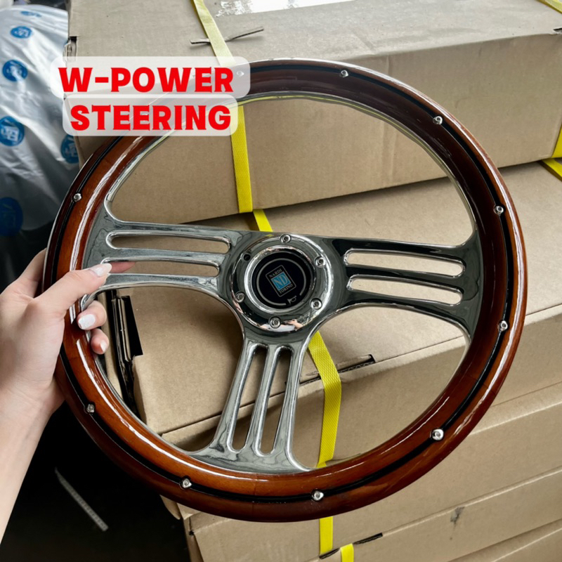 🔥Classic style Car Steering Wheel Solid wood 14 ORIGINAL KAYU Modified ...