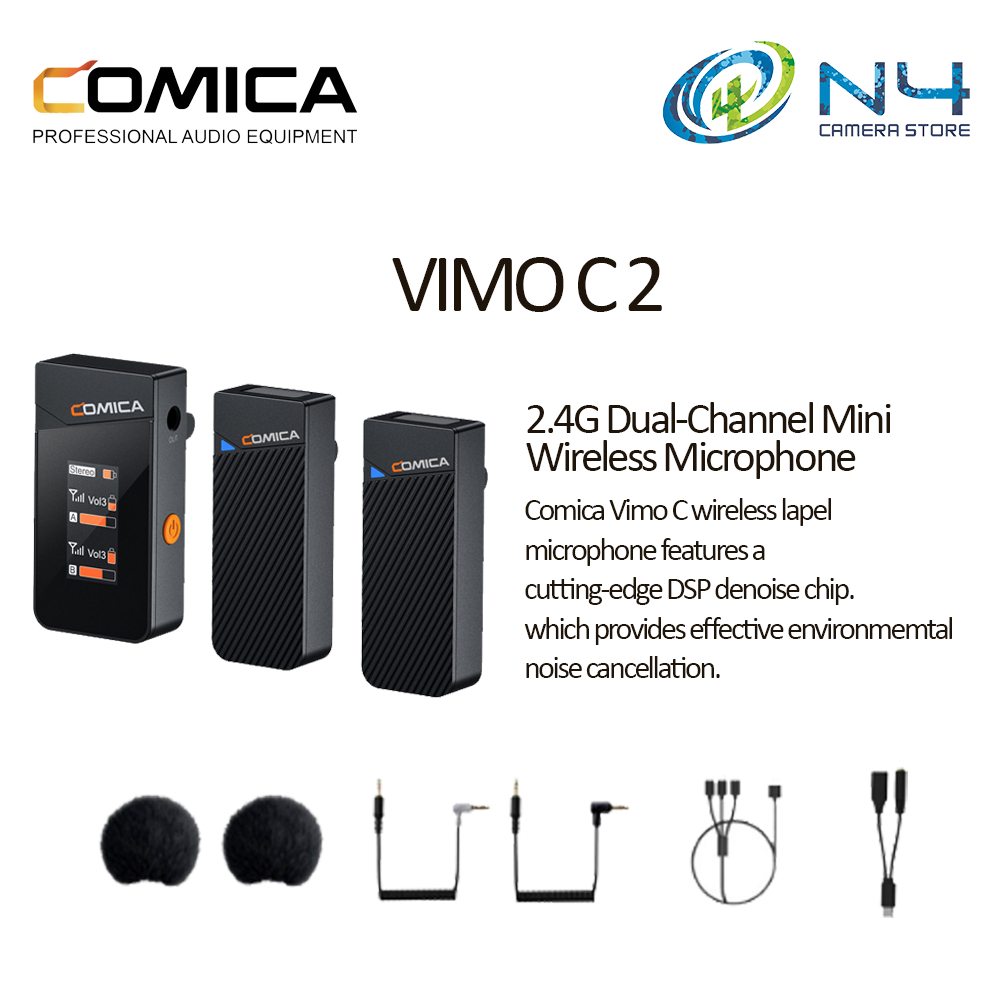 Comica Vimo C 2.4G Wireless Microphone 2 Transmitter & Receiver C1/C2 ...