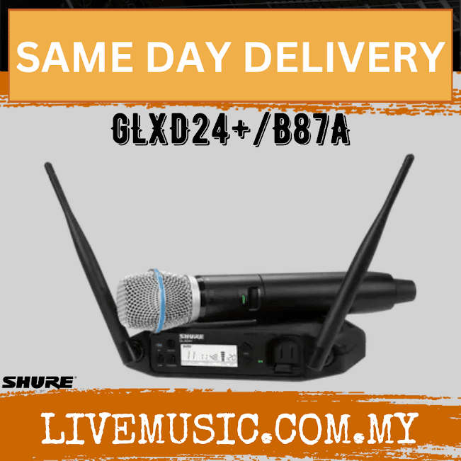 Shure GLXD24+/B87 Digital Wireless Handheld System with Beta 87 Capsule ( GLXD24+ / B87 ...