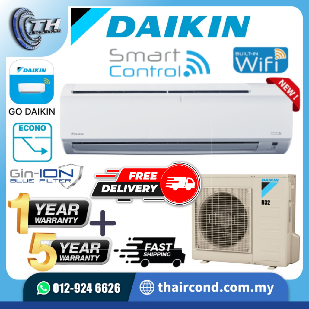 DAIKIN R32 WIFI Non-Inverter FTV-P 1.0HP 1.5HP 2.0HP 2.5HP 3.0HP Air Conditioner | Shopee Malaysia