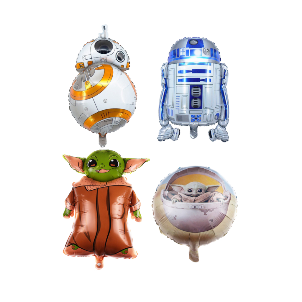 Star Wars Baby Yoda BB8 R2D2 Darth Vader Birthday Party Theme Foil ...
