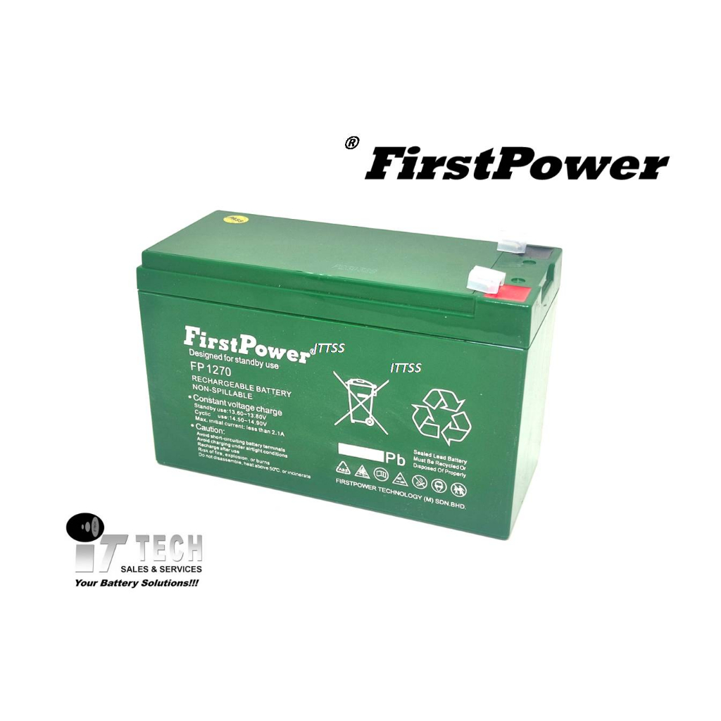 PREMIUM FIRSTPOWER/BIGPOWER 12V 7ah Recharge Sealed Lead Acid Battery ...