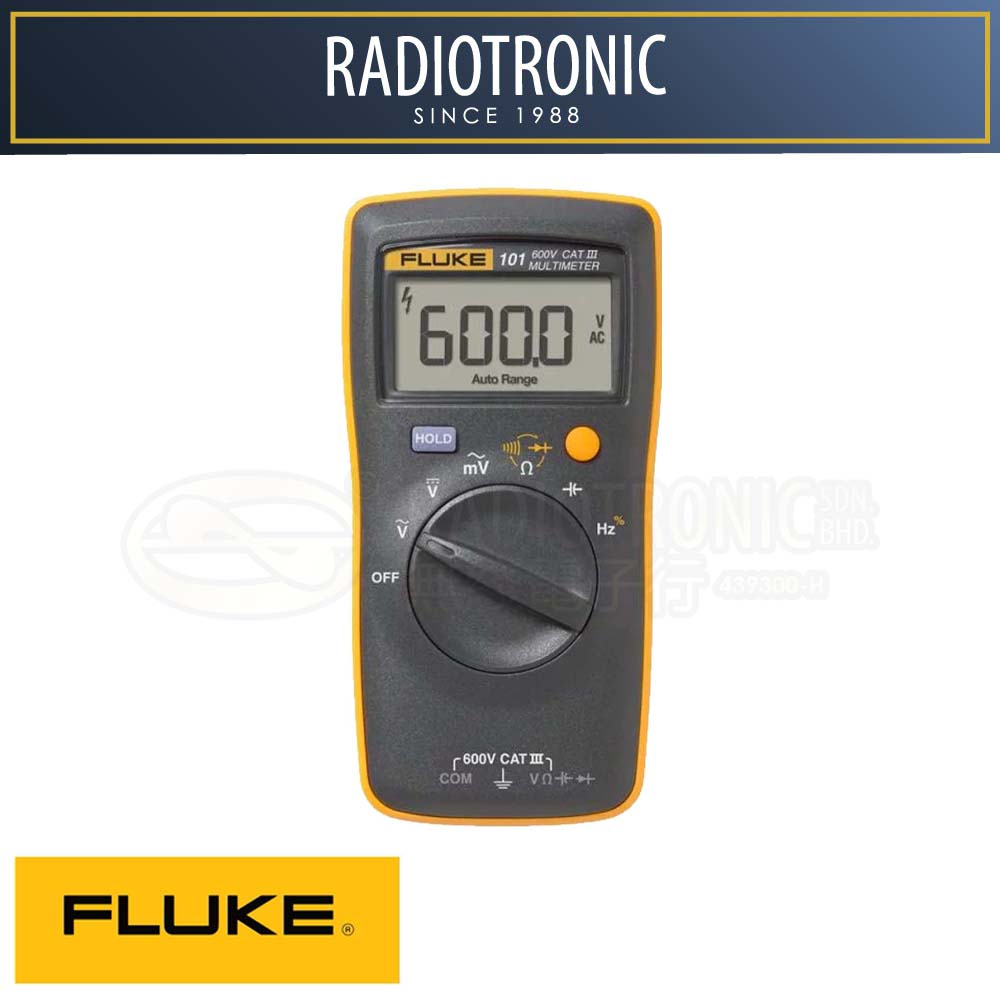 Fluke 101 600V Cat III Basic Digital Multimeter | Shopee Malaysia