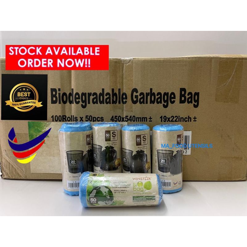Winstar⭐ Biodegradable Garbage Bag Plastic sampah Gulung | Shopee Malaysia