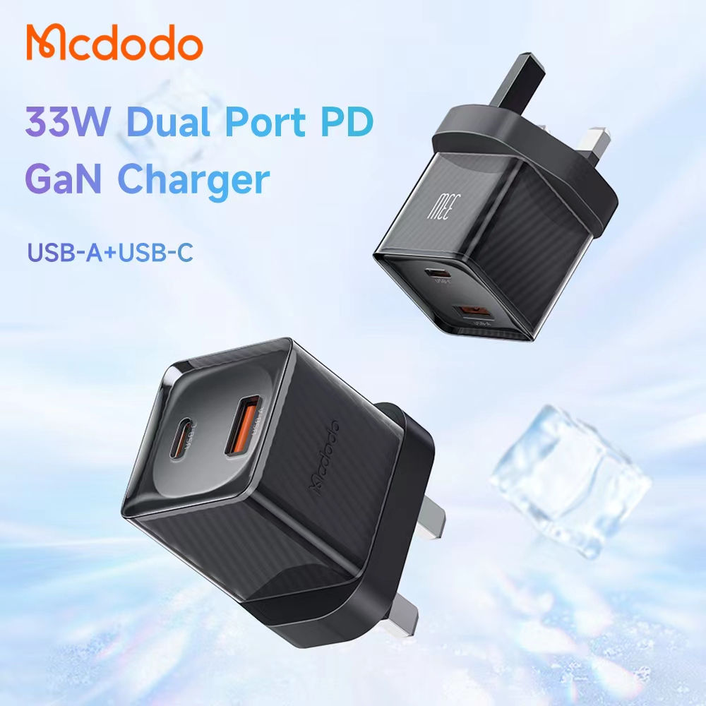 MCDODO CH-414 GaN PD 33W Fast Charger / PD + QC Super Fast Quick Charger / Dual Output / UK Plug ...