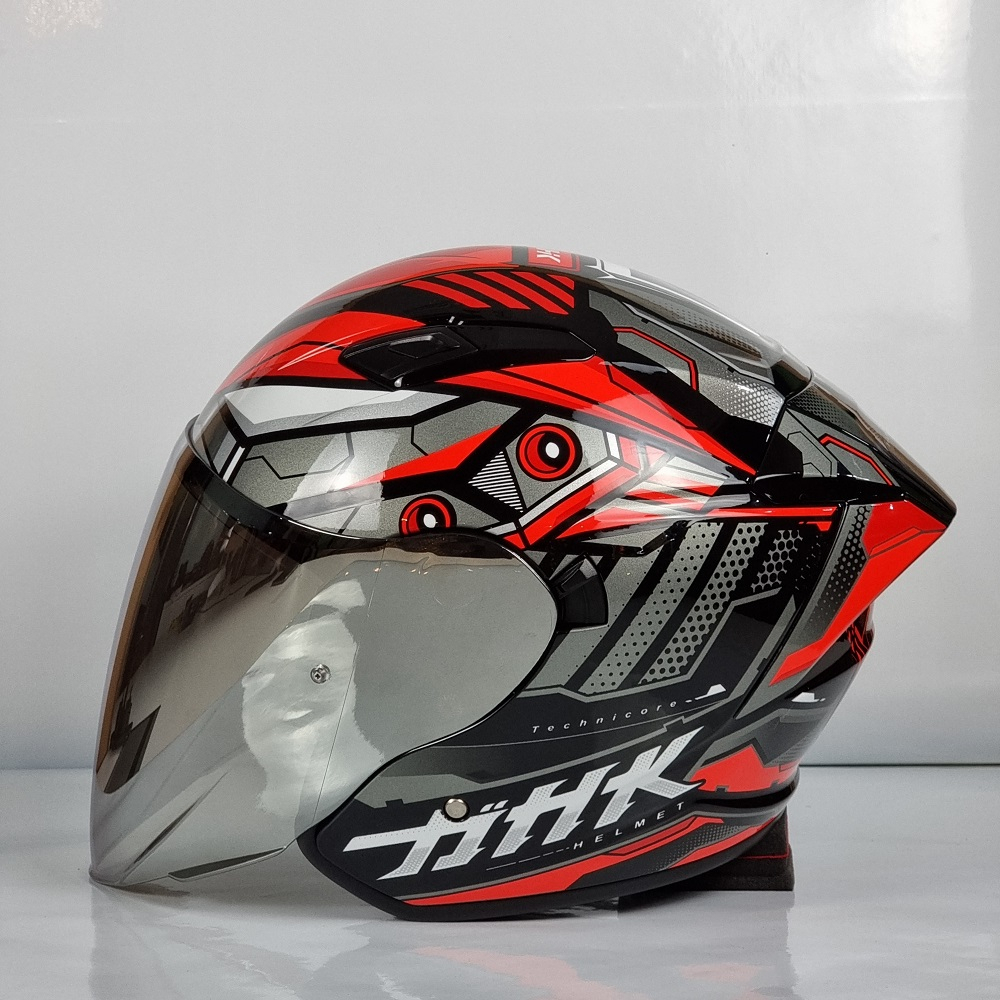 NHK Helmet S1GP Technicore (Black/Red Glossy) | Shopee Malaysia