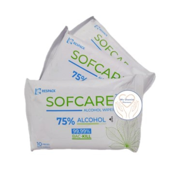 Clearance!! Respack Softcare 75% Alcohol Wipes 10 pieces (Exp: 10/2023 ...