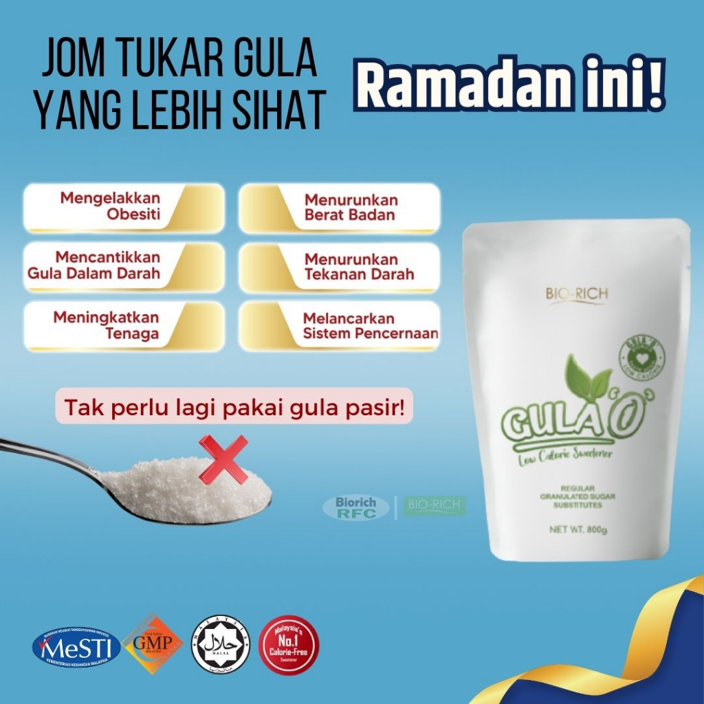 [READY STOCK] Gula Diet Sihat Tanpa Sukrosa Rendah Kalori Turunkan ...