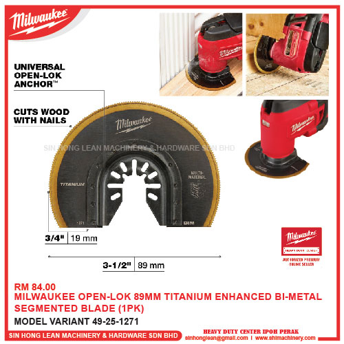 Milwaukee Open-Lok 89mm Titanium Enhanced Bi-Metal Segmented Blade (1pk ...