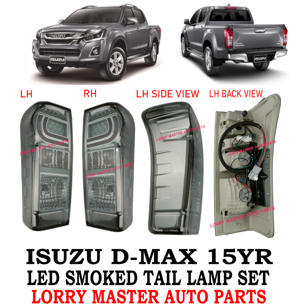 J101S04 LED SMOKE TAIL LAMP ISUZU D-MAX 15YR 4X4 TRUCK LORRY AKSESORI ...