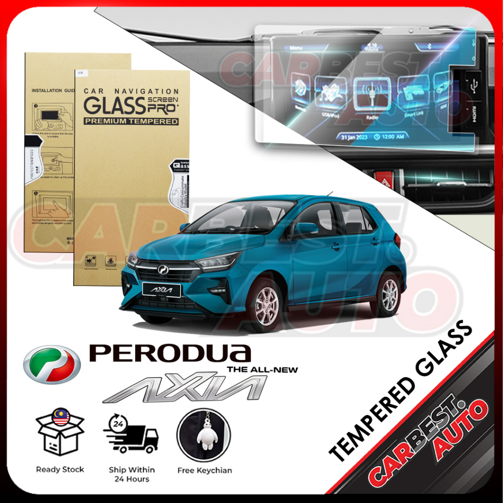 [NEW] PERODUA NEW AXIA BARU 2023 2024 Tempered Glass Screen Protector ...