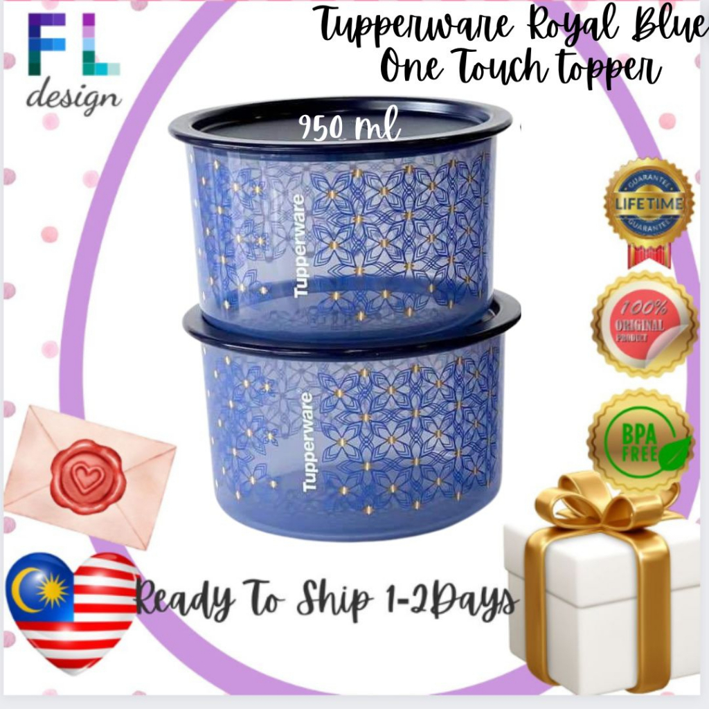 Tupperware Royal Blue One Touch topper small 950ml (1pc) | Shopee Malaysia