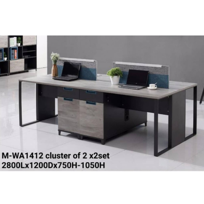 M-WA Series Office Desk Table Cabinet Cluster Workstation Room Home ...