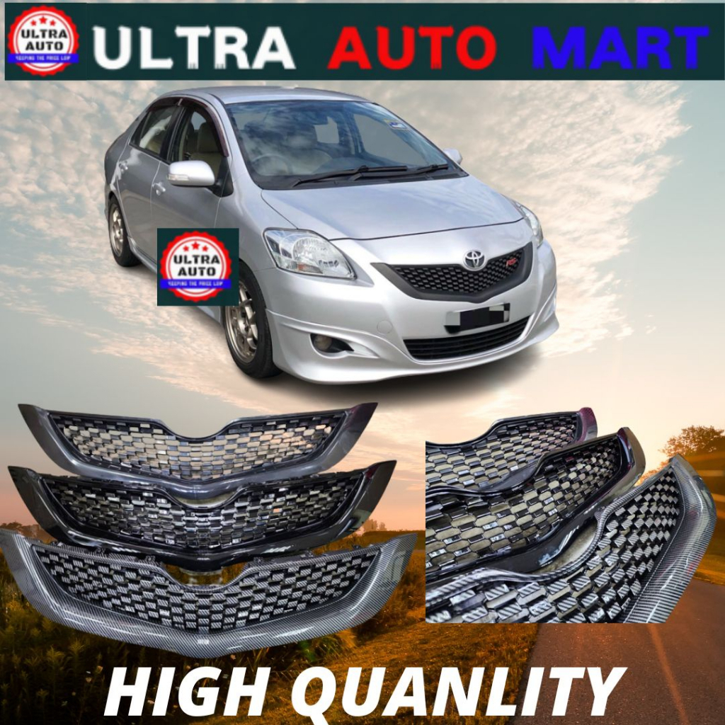Toyota Vios 2007 - 2012 NCP93 Dugong Thailand Belta TRD RS CARBON Front ...