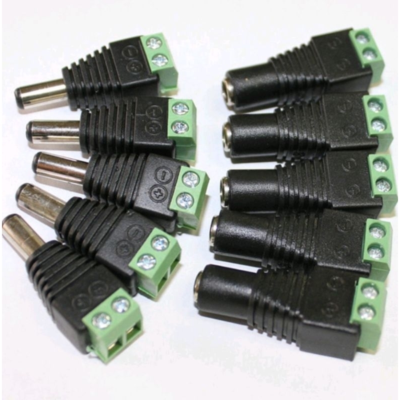 20pcs 12V CCTV DC POWER Connector Male Female | Shopee Malaysia