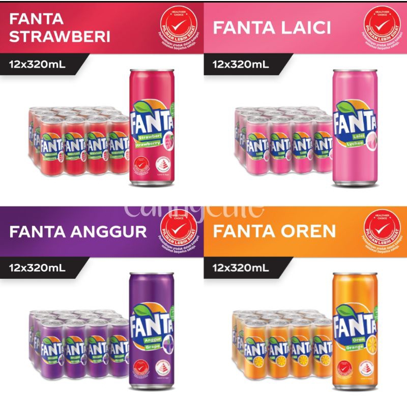 Fanta drink 320Ml X 12 grape /strawberry/lychee/orange | Shopee Malaysia